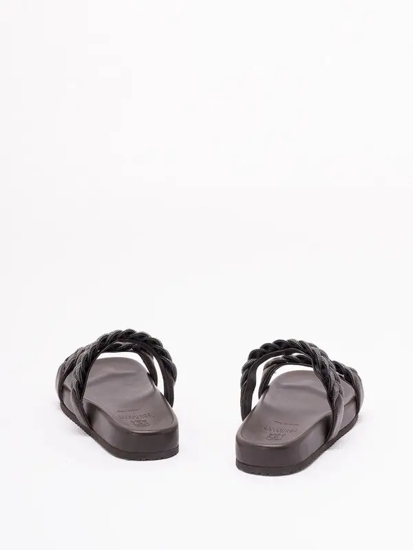 Brunello Cucinelli Braided Strap Slides