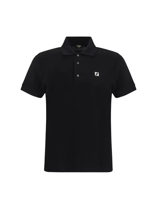 Fendi Cotton Polo - Black