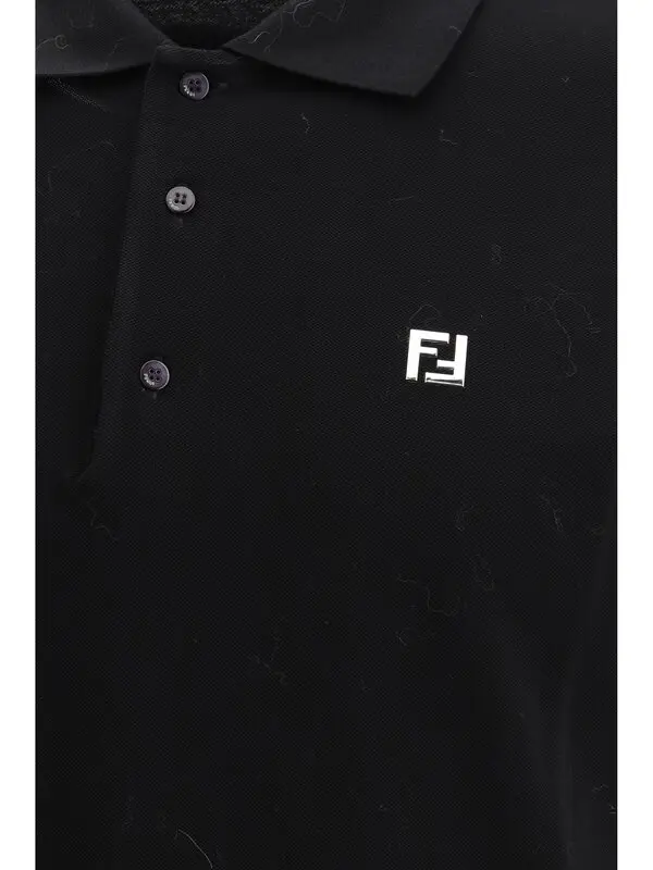 Fendi Cotton Polo - Black