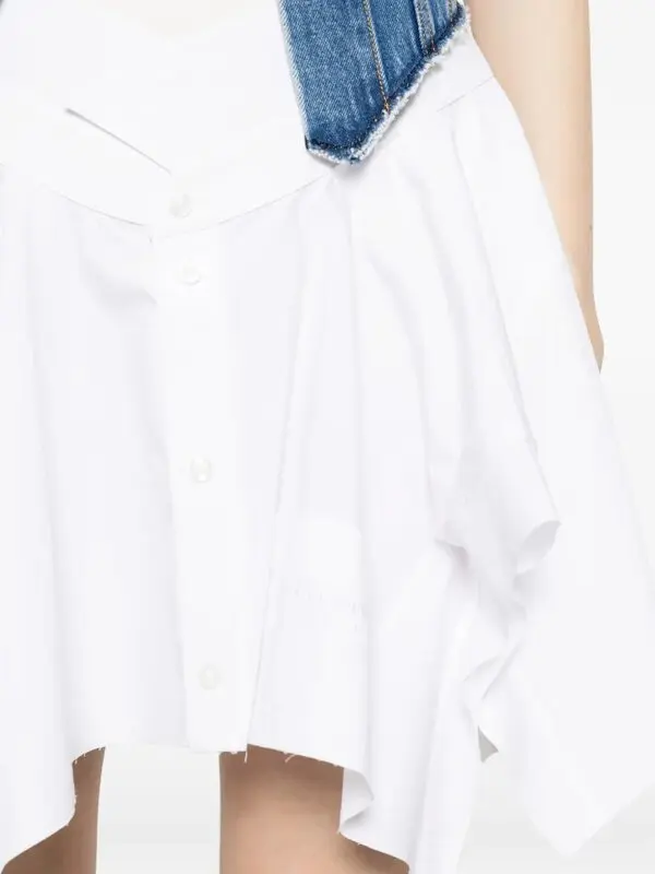 Alexander Wang Combo Layered Dress With Denim Vest