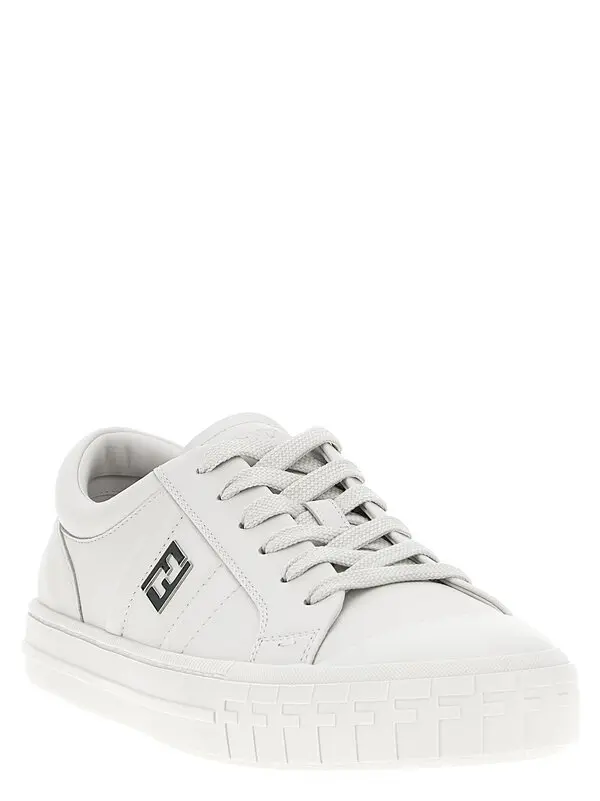 Fendi Calfskin Leather Lace-up Sneakers