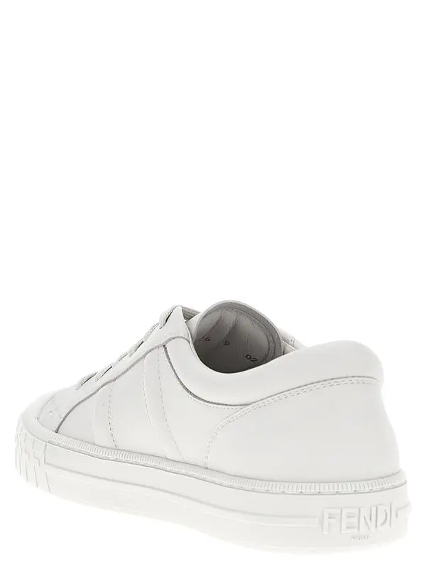 Fendi Calfskin Leather Lace-up Sneakers