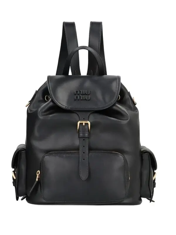 Miu Miu Leather Backpack - Black