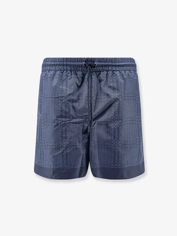 Gucci Nylon Swim Trunks With Incrocio Print