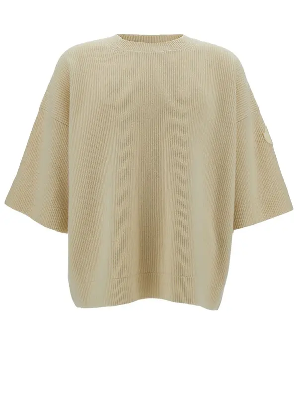 Moncler Wool Ribbed Sweater With Roc Nation Patch - Multicolor
