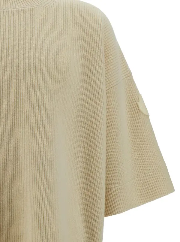 Moncler Wool Ribbed Sweater With Roc Nation Patch