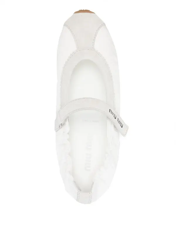 Miu Miu Elasticated Strap Ballerina Flats - Multicolor