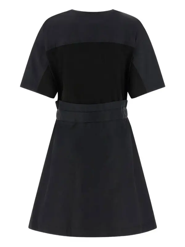Moncler Belted Cotton Mini Dress