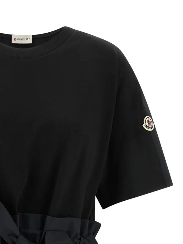 Moncler Belted Cotton Mini Dress