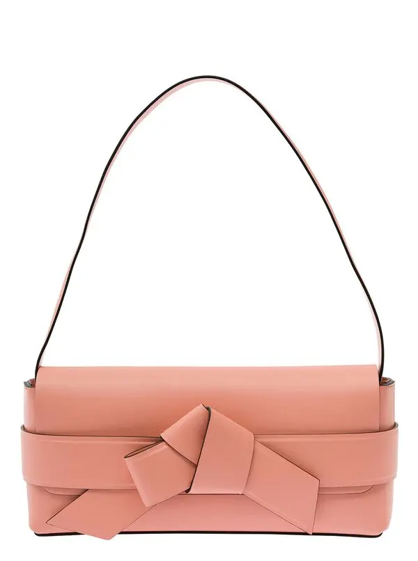 Acne Studios Leather Shoulder Bag With Knot Detail - Multicolor