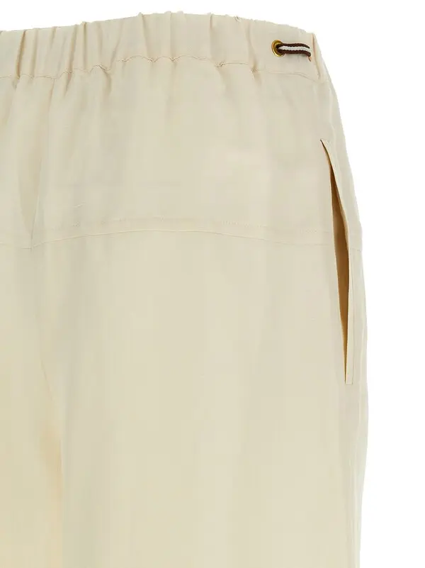 Max Mara Onore" Wide Leg Pants In Linen Silk Twill