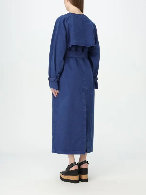 Max Mara Double-breasted Belted Trench Coat - Blue