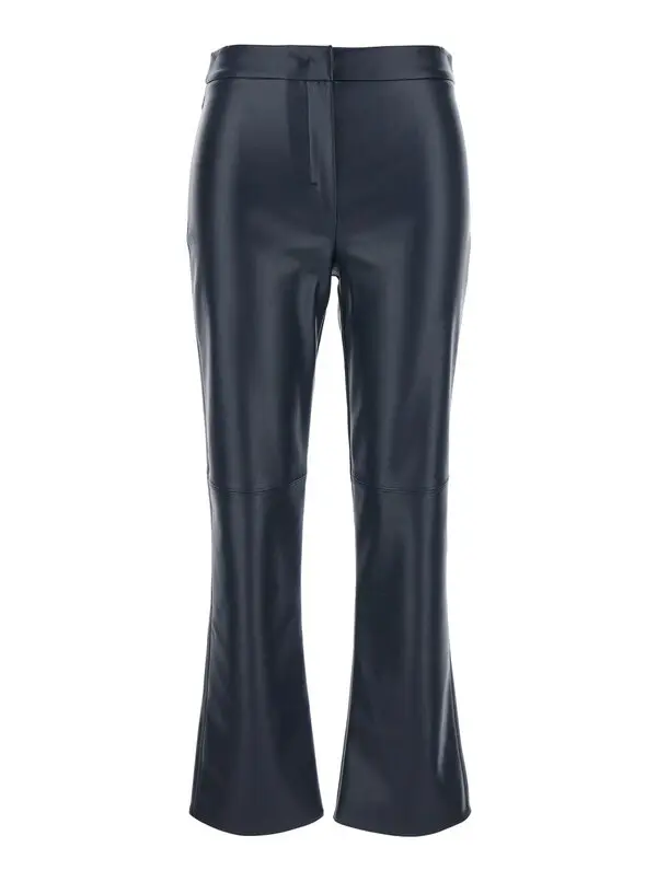 Max Mara Sublime" Eco Leather Flared Leg Pants - Multicolor