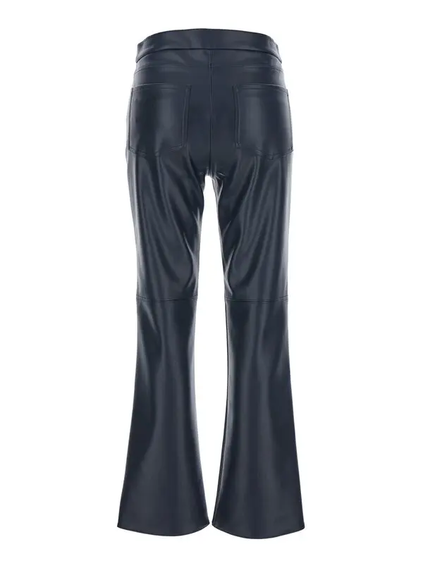 Max Mara Sublime" Eco Leather Flared Leg Pants - Multicolor