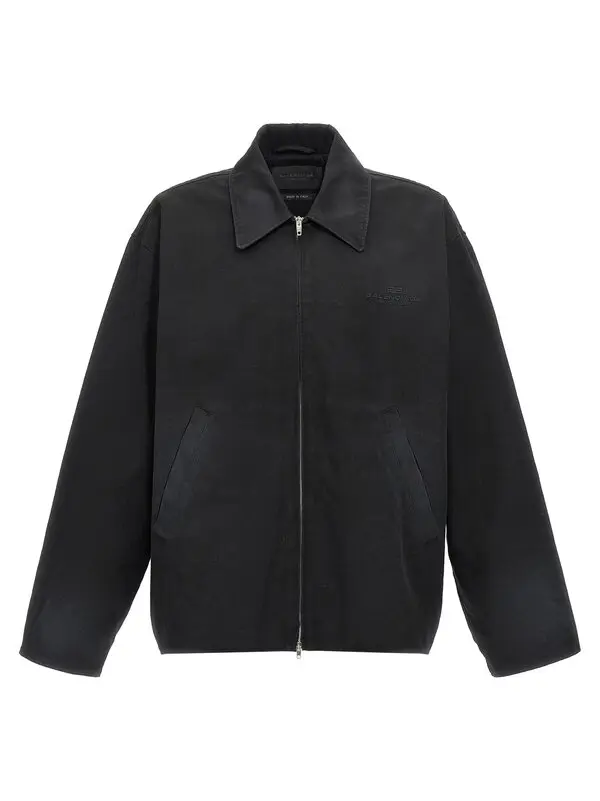 Balenciaga Bb Garderobe Zip Up Jacket - Black