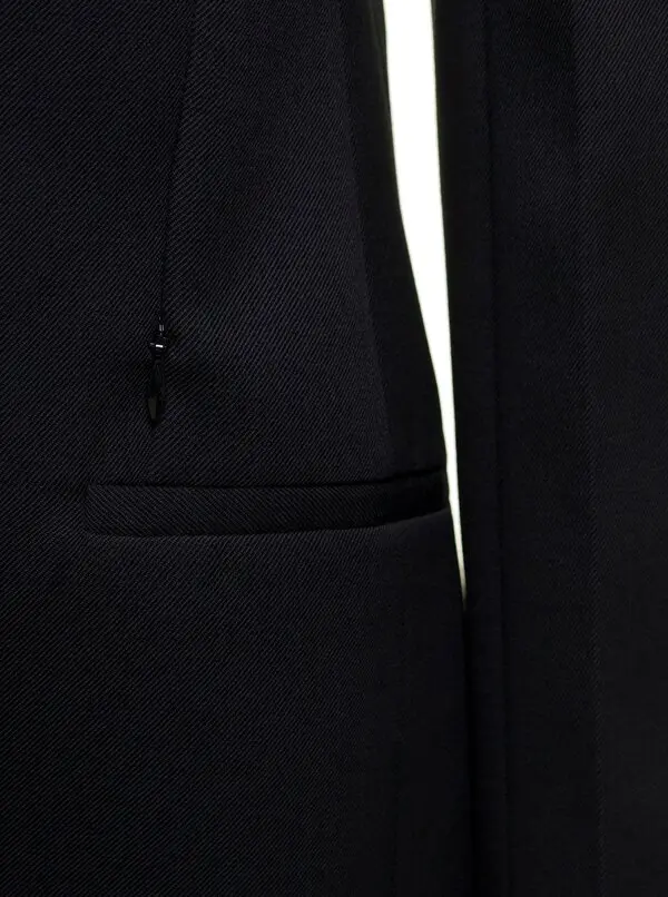 Givenchy Single-breasted Jacket With Notched Lapel In Wool And Mohair - Multicolor