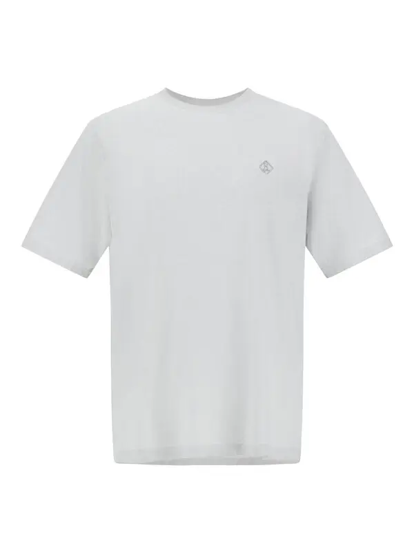 Herno Embroidered Logo Jersey T-shirt - Gray