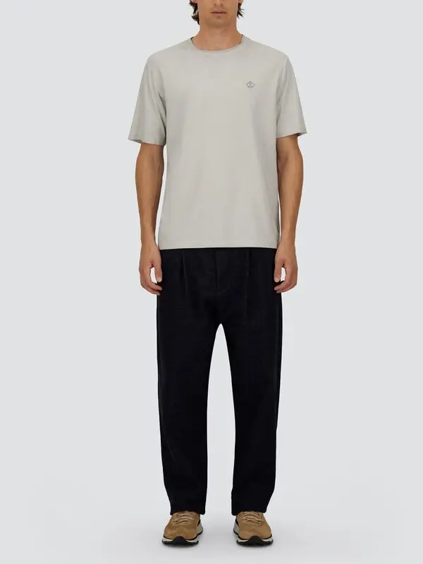 Herno Embroidered Logo Jersey T-shirt - Gray
