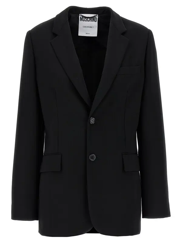 Moschino Single-breasted Martingale Blazer - Black