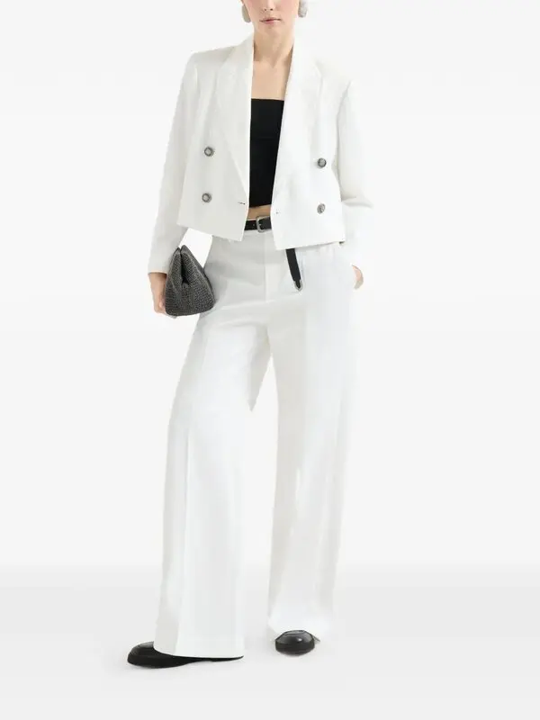 Brunello Cucinelli Loose Flared Cotton Pants