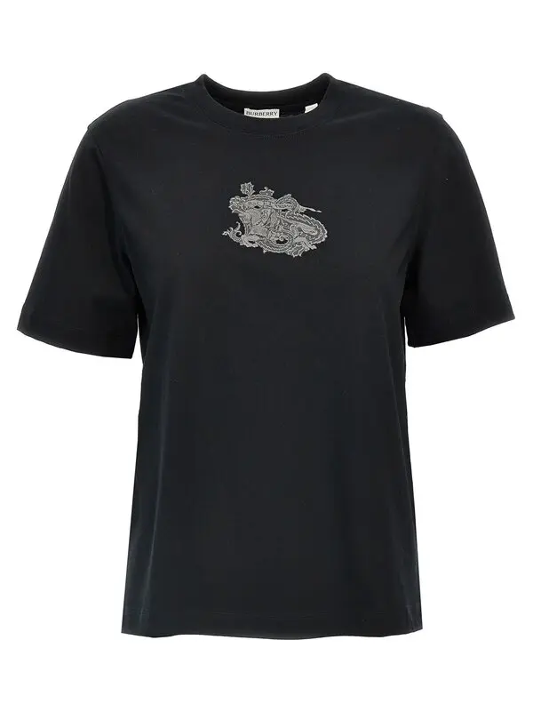 Burberry Logo Print T-shirt - Black