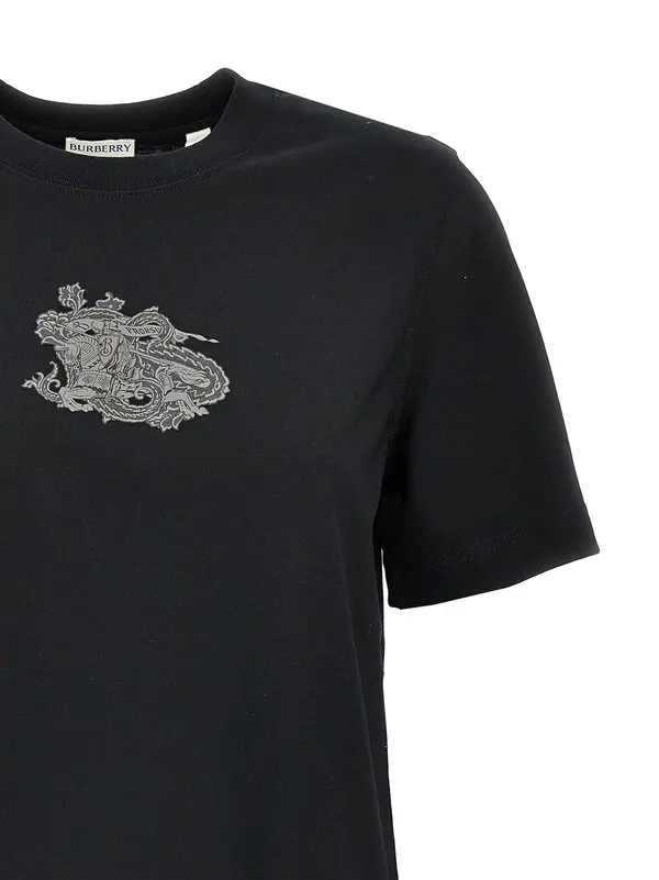 Burberry Logo Print T-shirt - Black