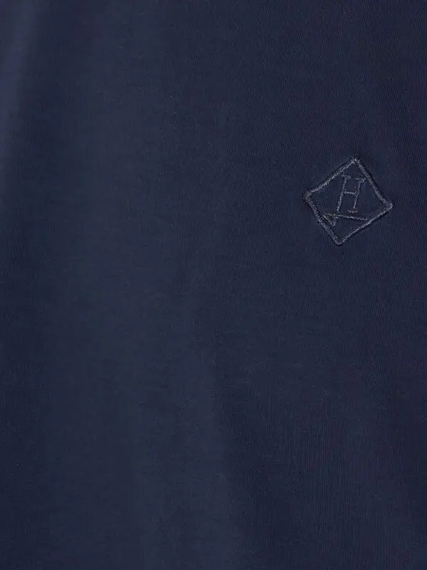 Herno Embroidered Logo Jersey T-shirt - Blue