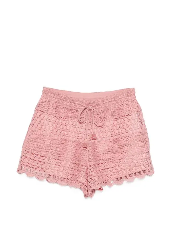 Zimmermann Wanderlust Crochet Cotton Shorts - Multicolor