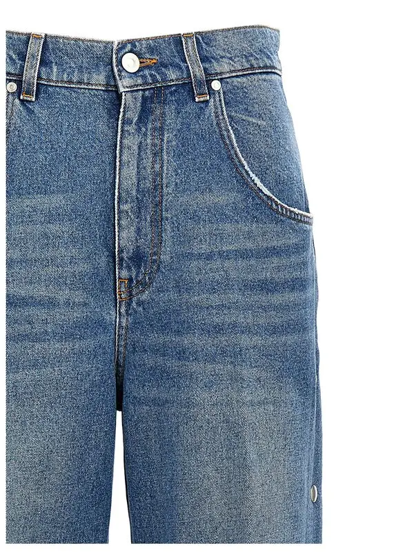 Stella McCartney Bootcut Jeans With Side Buttons - Blue