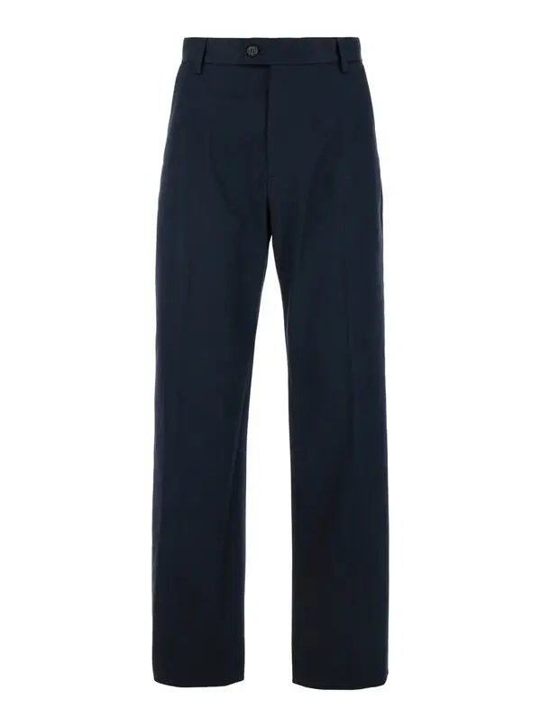 Alexander McQueen Tailored Straight Leg Cotton Pants