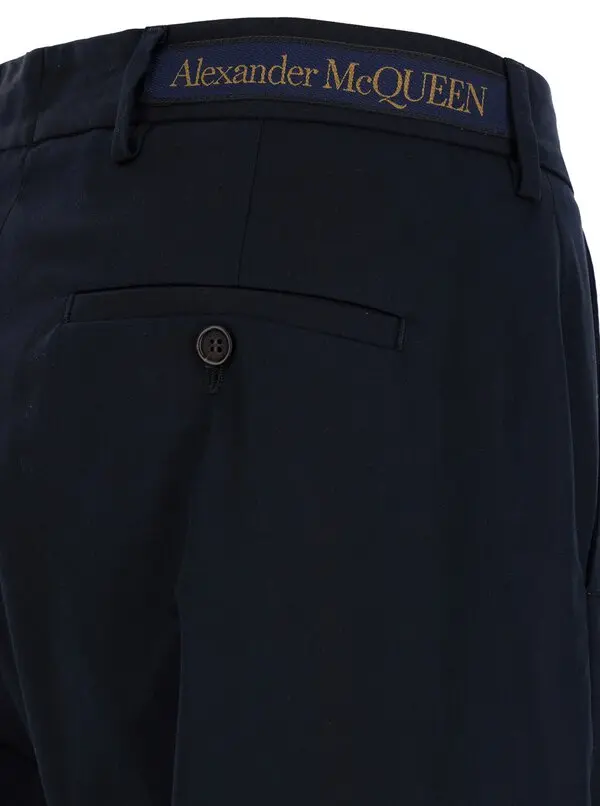 Alexander McQueen Tailored Straight Leg Cotton Pants