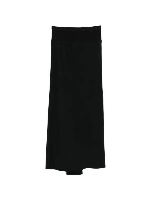 Rick Owens Ribbed Waistband Midi Skirt - Multicolor