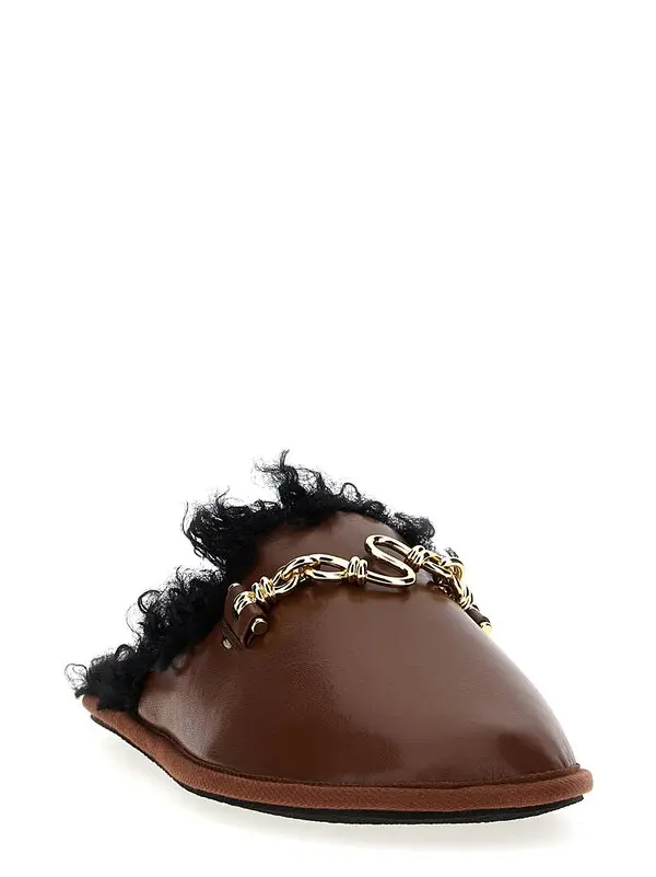 Stella McCartney Backless Ryder Sabots With Gold Tone Detail