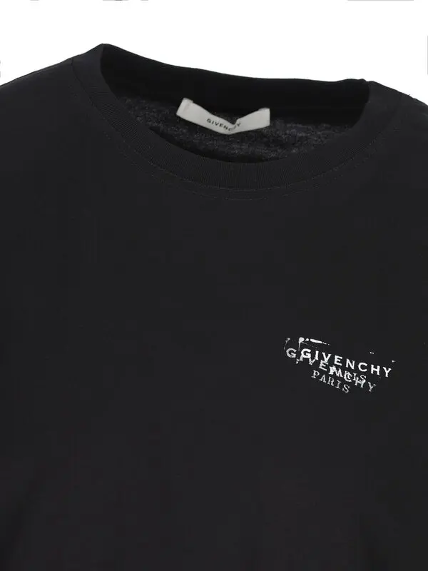 Givenchy Black Logo Cotton T-shirt - Multicolor