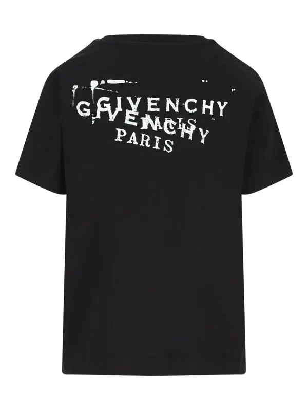 Givenchy Black Logo Cotton T-shirt - Multicolor