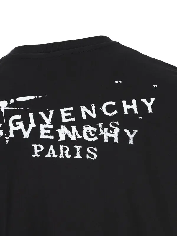 Givenchy Black Logo Cotton T-shirt - Multicolor