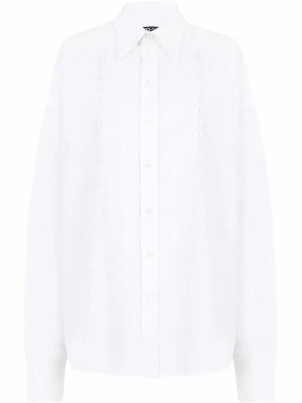 Dolce & Gabbana Striped Cotton Shirt - White