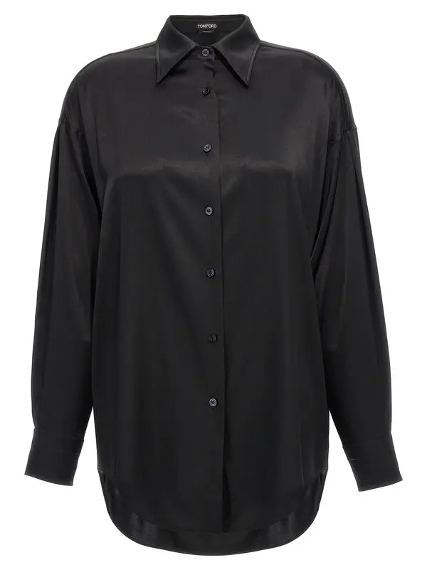 TOM FORD Silk Satin Shirt - Black