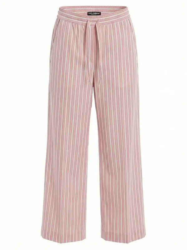 Dolce & Gabbana Striped Cotton Drawstring Pants