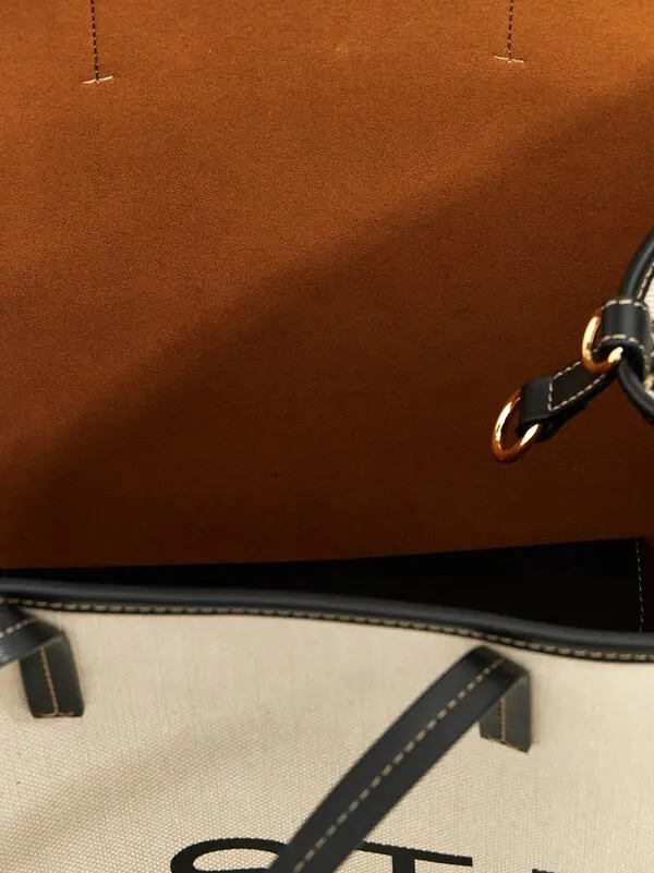 Stella McCartney Logo Canvas Shopper Bag - Cream