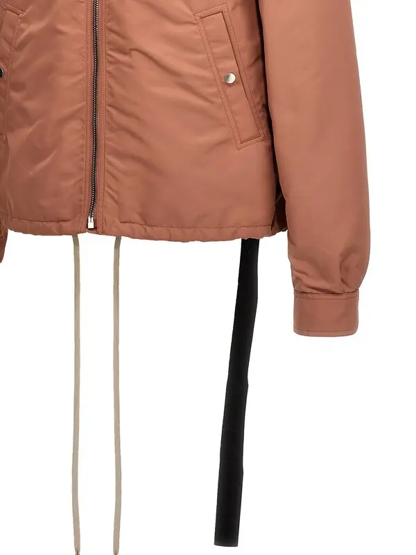 Rick Owens Zip Front Padded Nylon Jacket - Pink
