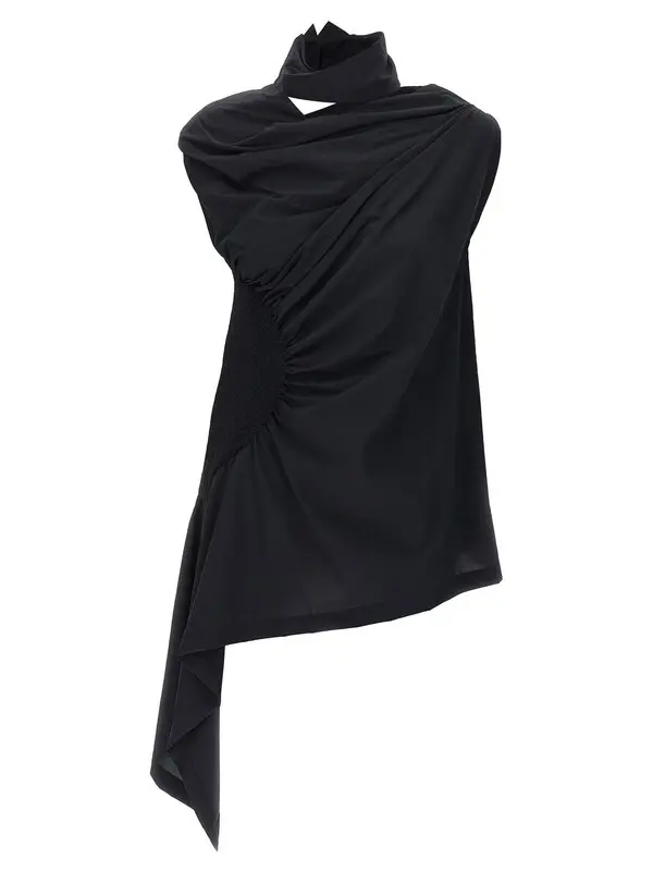 Issey Miyake Asymmetrical Draped Top