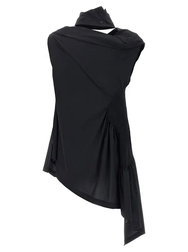 Issey Miyake Asymmetrical Draped Top