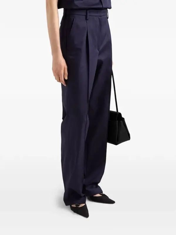 Prada Cotton Wide Leg Pants - Multicolor