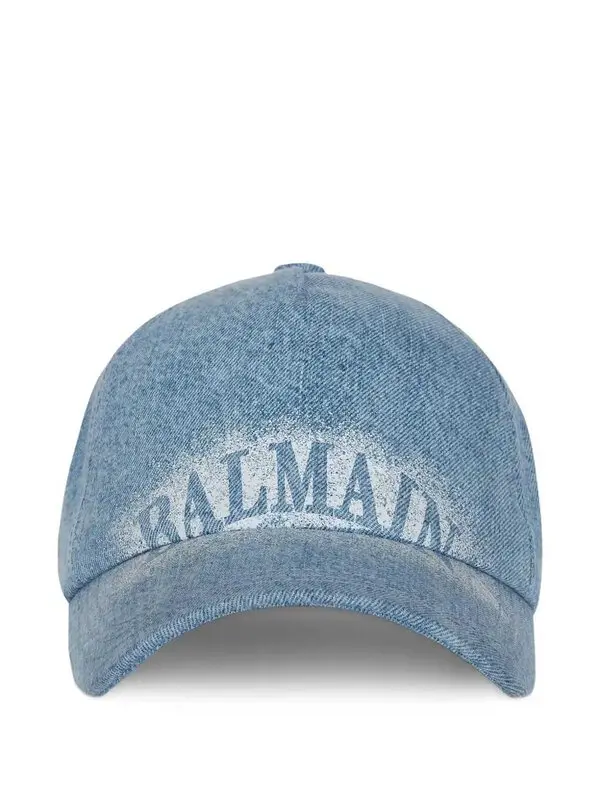 Balmain Printed Baseball Cap - Blue
