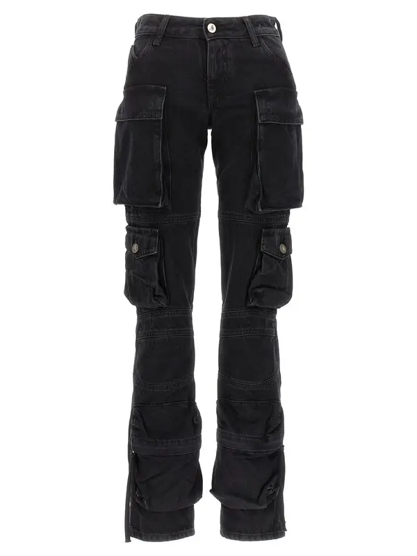 Attico Essie Cargo Jeans - Black