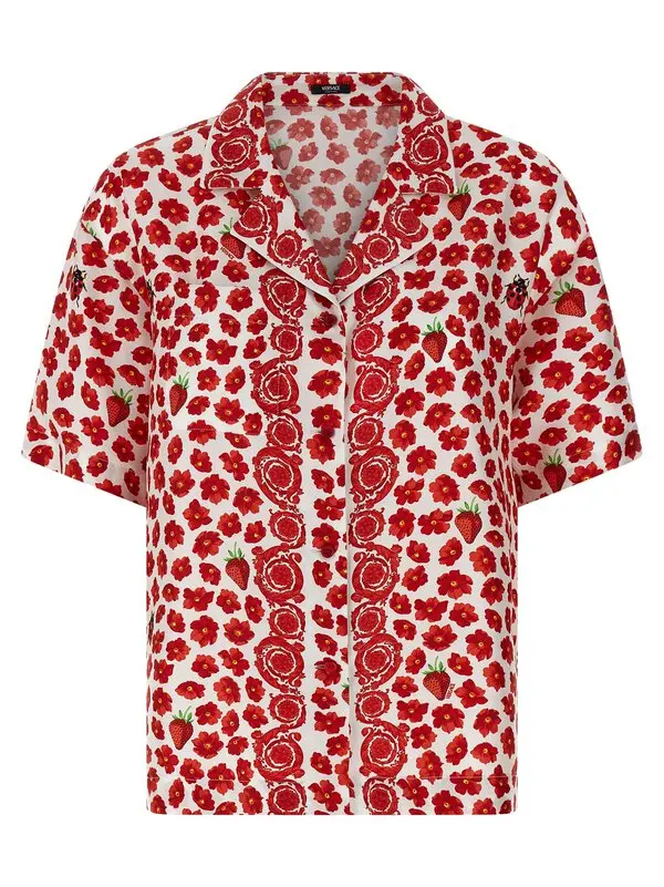 Versace Strawberry Garden Silk Shirt