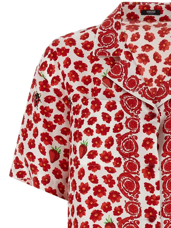 Versace Strawberry Garden Silk Shirt