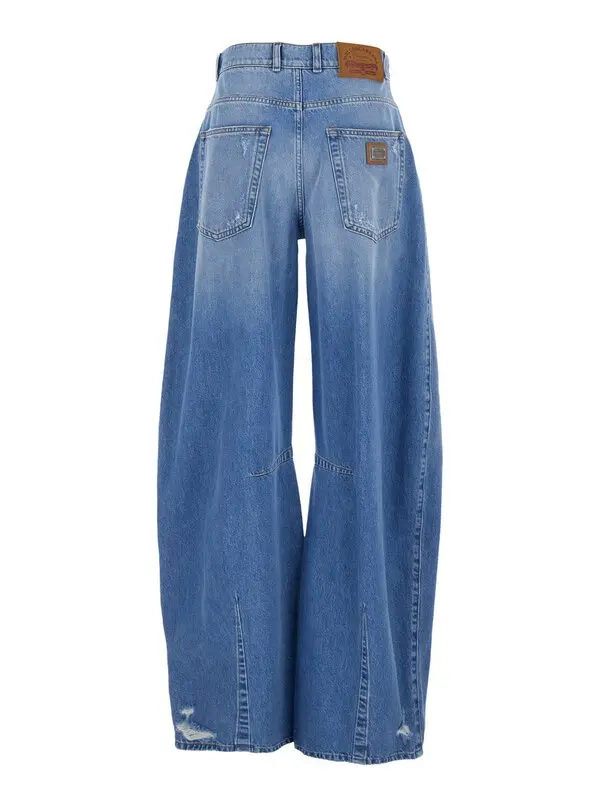 Dolce & Gabbana Blue Denim Balloon Effect Jeans