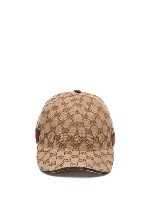 Gucci Gg Canvas Baseball Hat With Web Detail - Multicolor